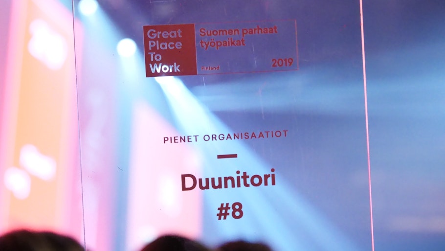 Great Place to Work tutki: Duunitori on yksi Suomen parhaista työpaikoista